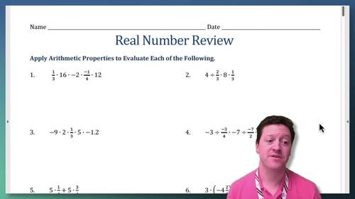 Real Number Unit Review by Foiled By Math | TPT