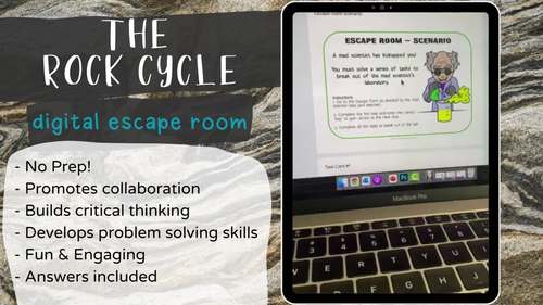 The Rock Cycle Escape Room Science Activity Grade 6 7 8 middle school