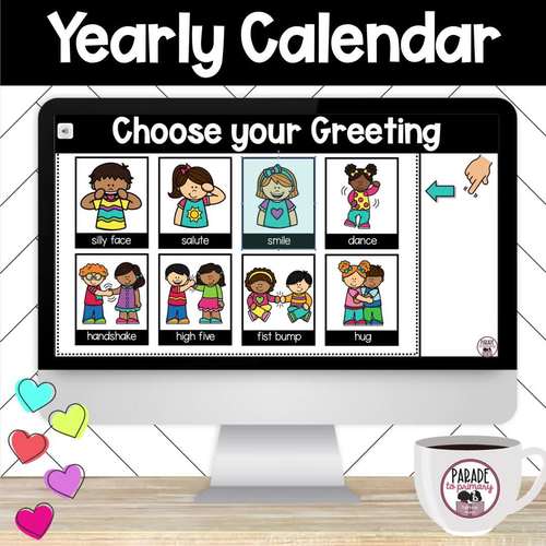 DIGITAL CALENDAR - Year Long - Google Slides- Circle Time - Distance ...