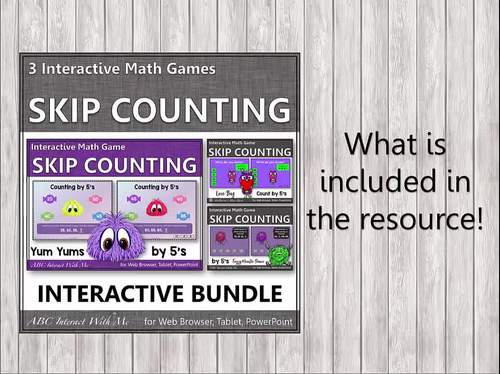 Skip Counting by 5's Interactive Math Games Bundle by ABC Interact With Me