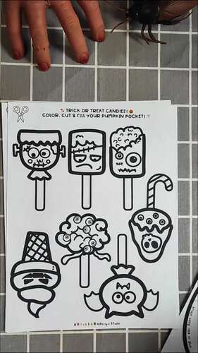 Halloween Craft – Pumpkin Trick or Treat Candy Pocket | Printable ...