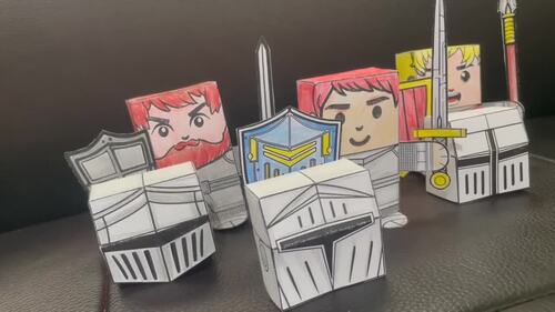Knight Craft | 3D Medieval Knight Project | Papercraft Craftivity