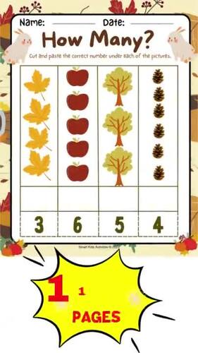 Back to School 4 Seasons Math and Literacy Packet NO PREP for Kindergarten