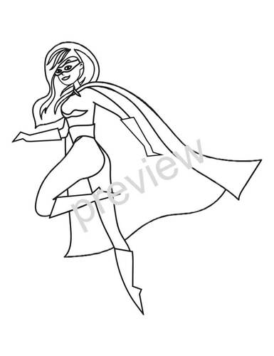 woman superhero coloring pages