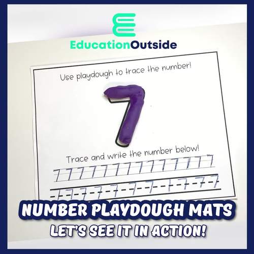Number Playdough Mats: 0-20 - Identification & Fine Motor Enhancement