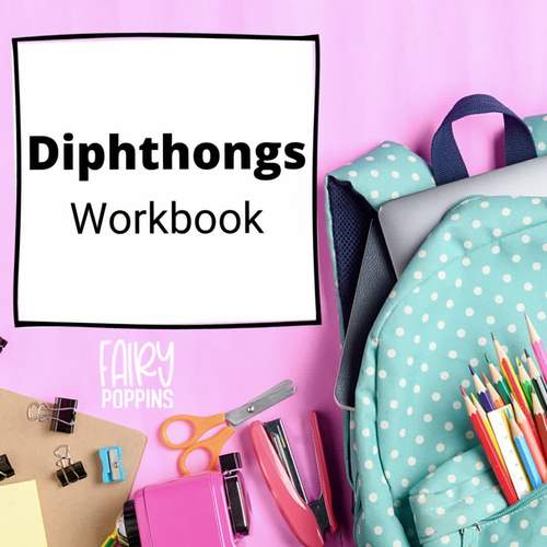 Diphthongs Worksheets | Phonics Workbook AU, AW, OI, OO, OU, OW, OY, EW