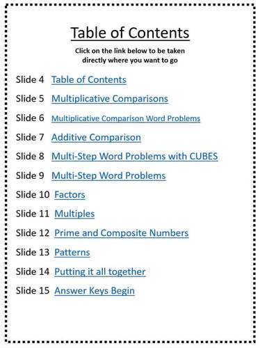 4th Grade Math Operations & Algebraic Expression Interactive Notebook