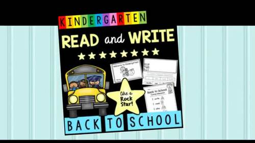 Kindergarten Back to School - Guided Reading Comprehension - Writing ...