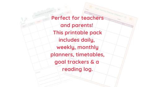 Teacher & Parent Planner Pack | 18 Printable Planners, Timetables ...