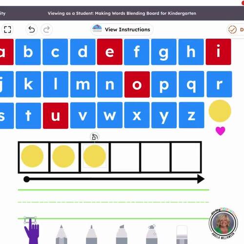 Making Words Word Builder Board for Seesaw-BUNDLE by Decoding Kindergarten