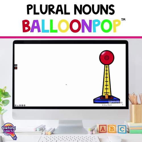 3rd Grade Regular & Irregular Plural Nouns Digital Review Games BalloonPop