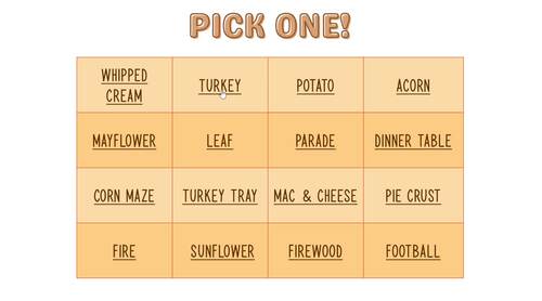 Thanksgiving Theme Gross Motor Game | Digital Therapy Fun by A Pedi PT