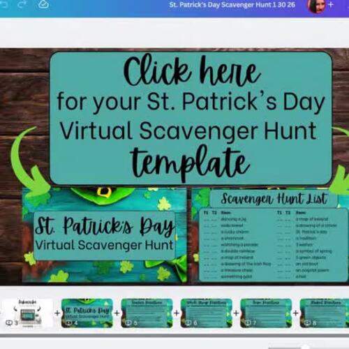 St. Patrick's Day Digital Activity Game Scavenger Hunt | TPT