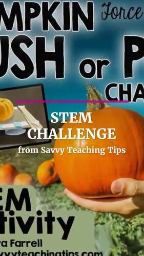 STEM Push and Pull Pumpkin Challenge by Savvy Teaching Tips | TPT