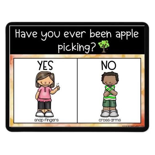 Yes or No Fall Digital Movement Break by Sprinkle it with French