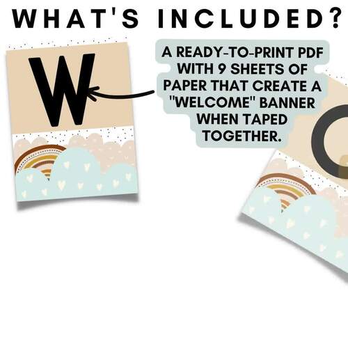 Boho Rainbow Welcome Poster| Editable | *NEW | TPT