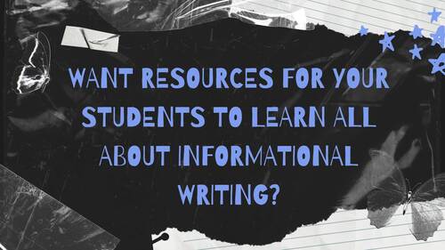 Informational Writing Posters Bundle for Grades 3-5 | Printable Anchor ...