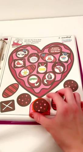 Valentine February Shuffleboard Articulation Language Speech Bundle No Prep