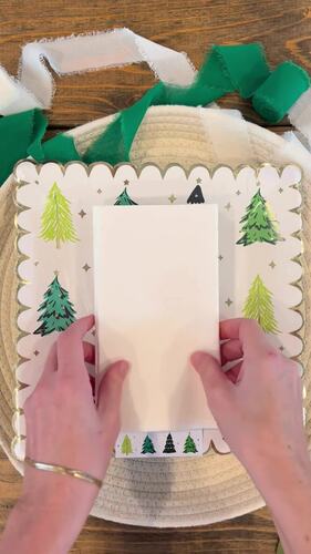 Holiday Dinner on Me Gift Card Holder for Christmas Gift - Tree Design