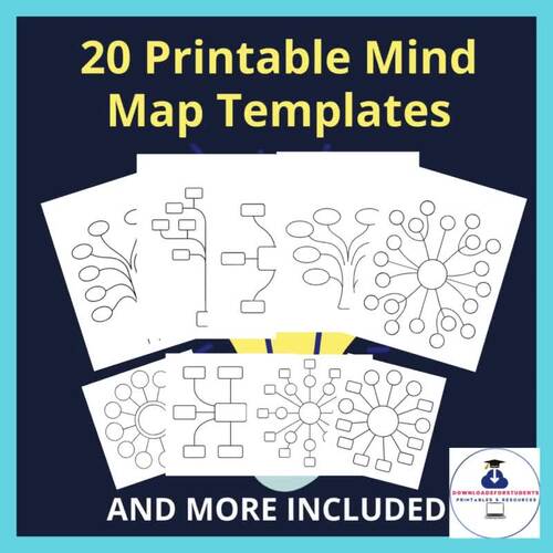 Mind Map Templates, Printable, Brainstorming (PDF + PNG) | TPT