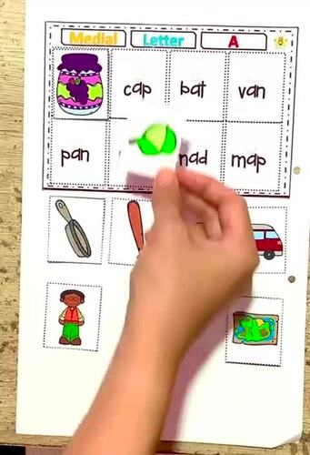 CVC WORD WORK CARDS by Piccobee | TPT
