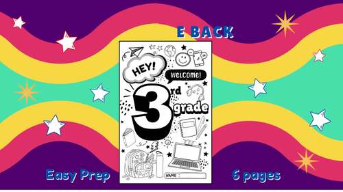 Hey! Third Grade Mini Activity and Goal Setting Back to School Book