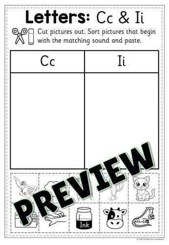 Dollar Deal | Initial Letter Sound Sorting & Pasting | Identifying ...