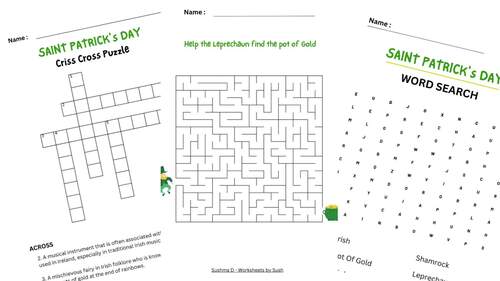 St. Patrick's Day Worksheets | March Early Finishers | TPT