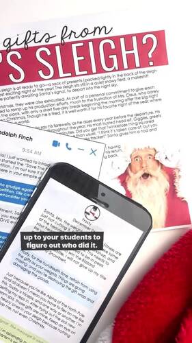 Christmas Close Reading Mystery Inference Activity - Who Stole Santa's ...