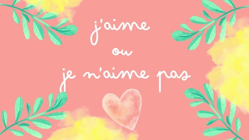 J'aime ou Je n'aime pas | En Français | Google Slides/PP | Worksheets