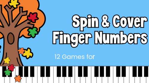 Fall Piano Finger Numbers Game for Beginners Quick Prep 1 or 2 player