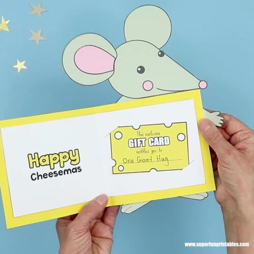Mouse Gift Card by Super Fun Printables | TPT