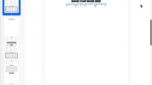 Fun Winter Worksheet 8th Grade Math Review Solving Multistep Equations ...