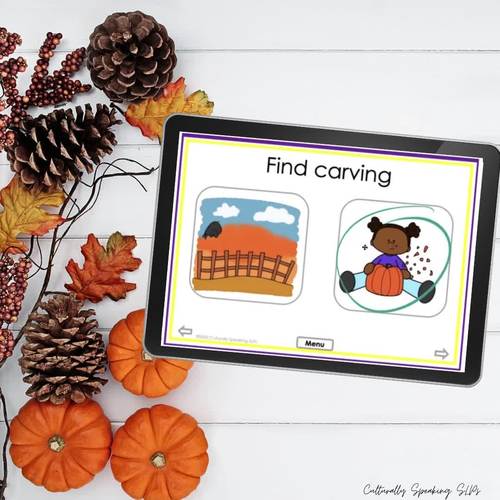 Boom Cards™ Fall Actions by Culturally Speaking SLPs | TpT