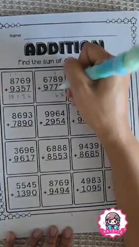 4-Digit Addition by 4 digit With and Without Regrouping Worksheets | Math