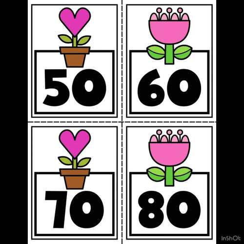 Spring Skip Counting by 10 Posters + Student Cards | Numbers 0-120