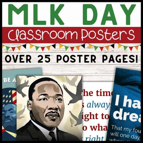 Martin Luther King Jr Day Posters MLK Black History Classroom Bulletin ...