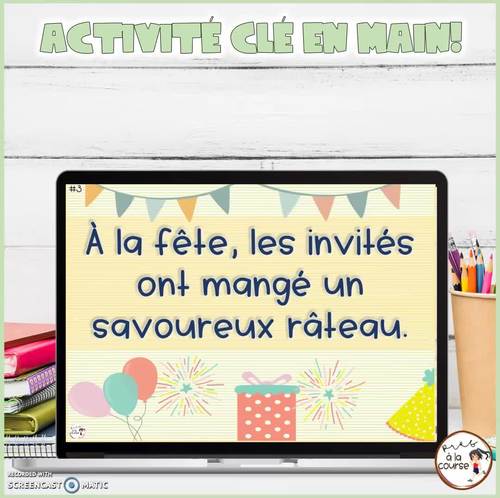 French Reading Silly Sentences | Lecture de phrases simples et drôles