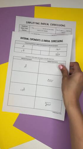 Radical Functions Unit Guided Notes Bundle | Algebra 2 Curriculum ...