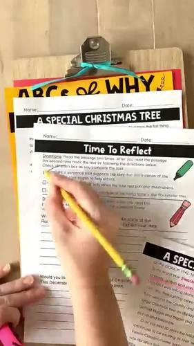 Christmas Reading Comprehension Holiday Tree Traditions Ugly Sweater ...