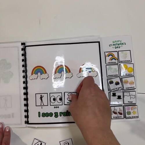 St. Patrick’s Day Counting AAC Adaptive Book & Craft Activity | Speech ...