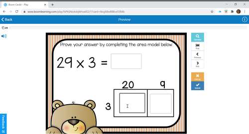 Fall /Autumn Themed 2 Digit x 1 Digit Multiplication: Partial Product ...
