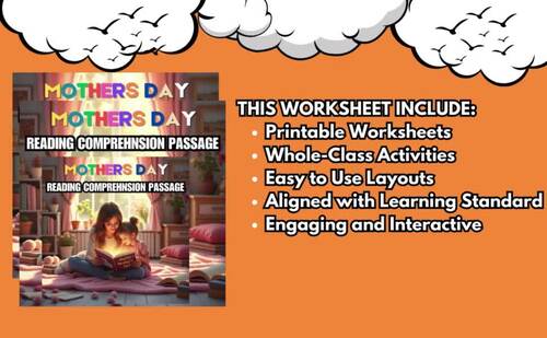 Mothers Day Reading Comprehension Passage Activities 3rd,4th,5th,6th ...