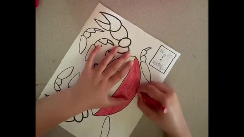 Cut and Paste a Crab Hands On Fine Motor Fun Art Craft Project | TPT