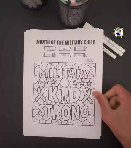 Month of the Military Child Coloring Pages: Purple Up Day | April ...