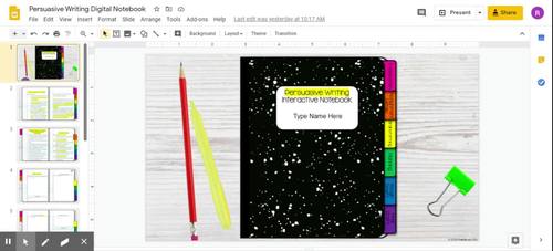 Persuasive Writing Digital Notebook for Google Slides | Distance Learning