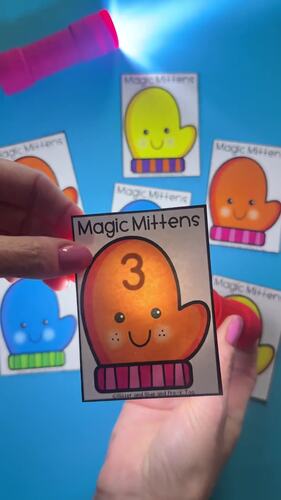 Winter Magic Mittens Flashlight Reveal Math Letter Preschool Pre-K ...