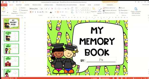 Digital Memory Book | Graduation Distance Learning | End of year activity
