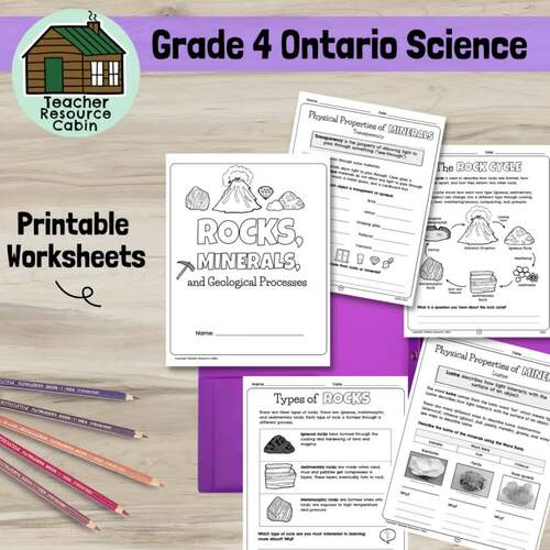 Grade 4 Ontario SCIENCE Workbooks and Slides by Teacher Resource Cabin
