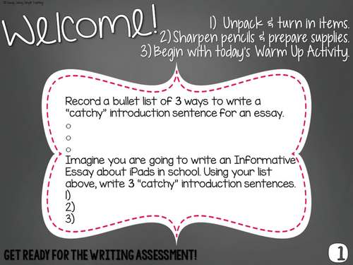 Essay Writing Review Tasks Test Prep | TPT